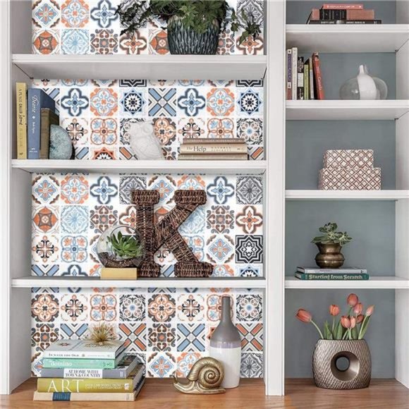 Wall Decor | Orainege Boho Wallpaper Peel And Stick Backsplash Bohemian ...